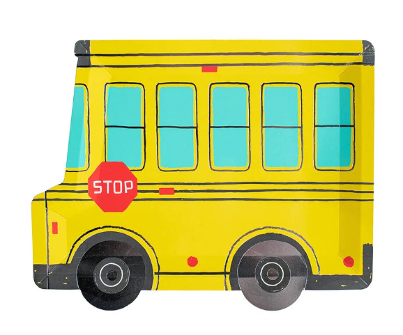 School Days Large School Bus Plates – Lovely Paperie & Gifts