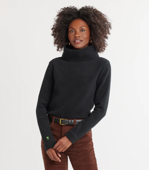 Park Slope Vello Fleece Turtleneck | Black – Lovely Paperie & Gifts