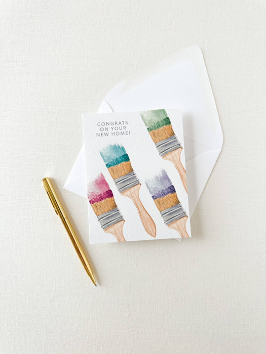 New Home Paint Brush Card – Lovely Paperie & Gifts