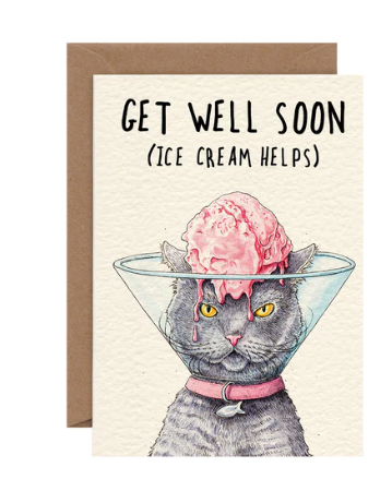 Get Well Soon Cat Card – Lovely Paperie & Gifts