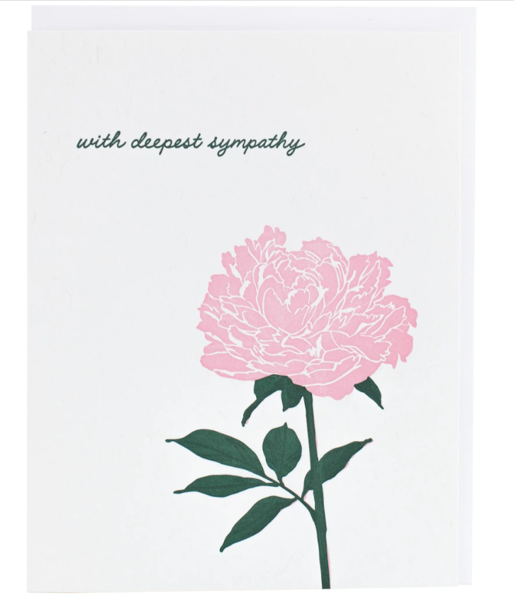 Blooming Peony Sympathy Card – Lovely Paperie & Gifts