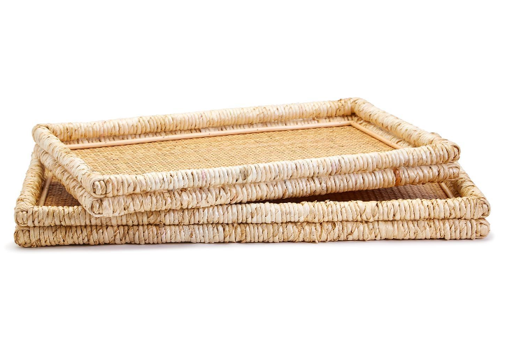 Rattan and Corn Husk Tray – Lovely Paperie & Gifts